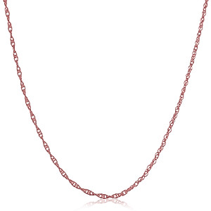Kooljewelry Rose Gold Plated Sterling Silver Replacement Chain Necklace (1.1 mm, 18 inch)