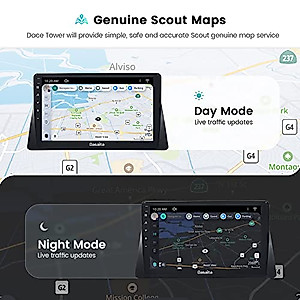 Dasaita with Scout Android 10 Radio for Honda Accord 8th 2008 2009 2010 2011 2012 GPS Navigation Head Unit Wireless Carplay Android Auto Multimedia Music Video Player Stereo Bluetooth 5.0 4G+64G
