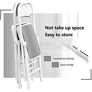 VOIV Folding Chair Home Backrest Chair Folding Chair Outdoor Chair Home Chair Office Chair Dining Chair