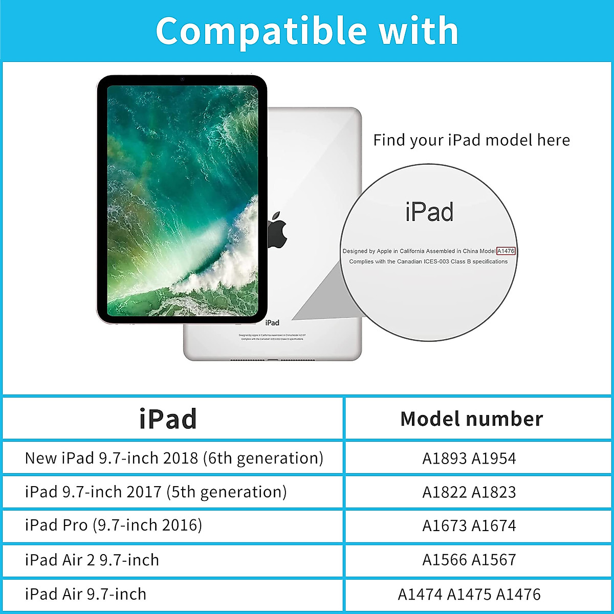 CHIN FAI Kids Case for iPad 9.7 2018 2017 / iPad Air 1 2 / iPad Pro - [Eye Popping Toys] Shockproof Silicone Handle Stand Frog Protective Cover for Apple iPad 5th 6th Generation (Green)