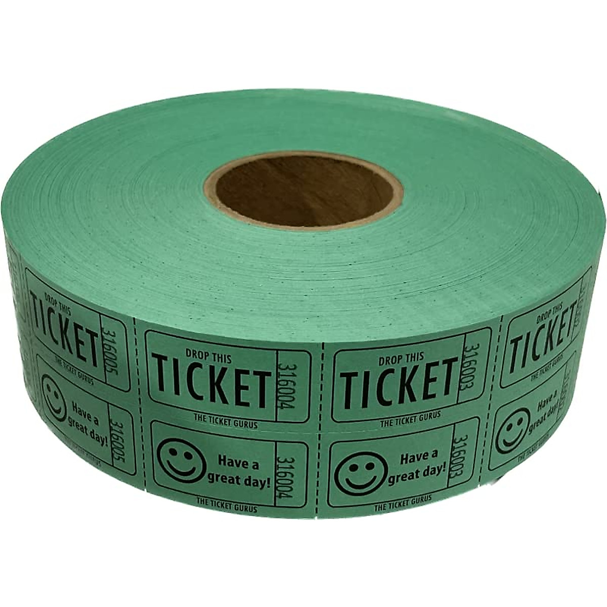 The Ticket Gurus Double Smile Raffle tickets-2000 Double Tickets/roll (4 Random Colors)