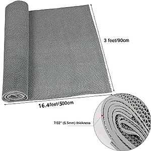 jxgzyy 3ft x16.4ft Drainage Non Slip Mat Commercial Floor Mat PVC Drainage Mat Bathroom Pool Floor Mat Mesh Big Hollow Door Mat Roll for Swimming Pool Shower Room Bathroom Indoor Outdoor Wet Area