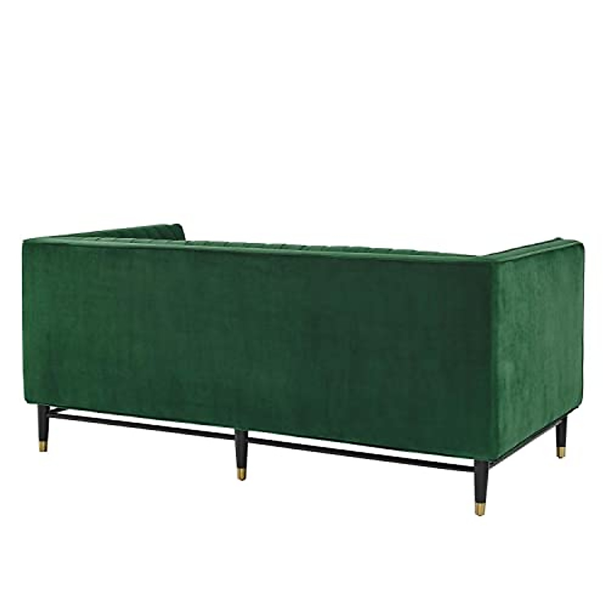 Modway Devote Channel Tufted Performance Velvet, Loveseat, Emerald