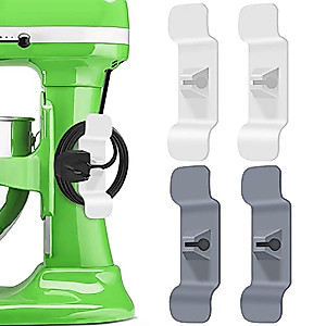 4Pcs Cord Organizer for Appliance Kitchen Cord Winder Stick on Adhesive Appliance Cord Keeper Wrapper Holder Cable Management Cord Organizers for Air Fry, Stand Mixer, Coffee Maker, Toaster