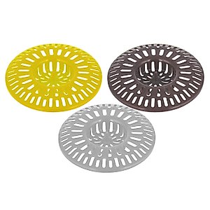 Basket Screen Cover for Bathroom 3 inches - Pack of 3 - Shower Hair Stopper - Tub Food Catcher - Bath Drain Strainer - Trap for Sink