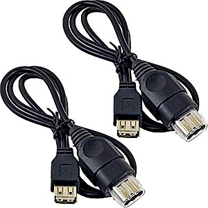 risingsaplings PC Female USB Converter Adapter Cable Cord for Original Xbox Console Gen.1 Console About 30.5in Length (2 PCS)