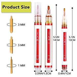 FUMILE Wood Burning Pen Set, 12PCS with 6PCS Scorch Pen Marker and Equipped with 6PCS Replacement Cores for DIY Wood Painting,Suitable for Artists and Beginners in DIY Wood Projects.