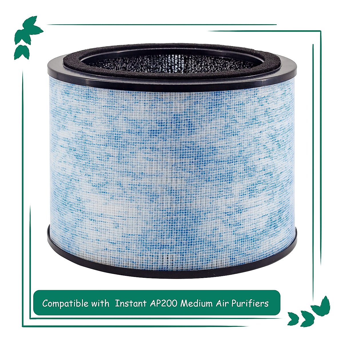 Asheviller AP200 Filter Replacement, Compatible with Instant® AP200 Air Purifier, H13 Grade True HEPA Filter and Activated Carbon Filter, Compare to F200 Filter,2 Pack