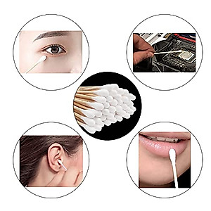 Qtip Holder cotton swabs 200 PCS, cotton swab Jars, dental floss storage cans; 4-inch acrylic transparent storage tank, bathroom organizer, daily storage, can be easily placed on the dresser.