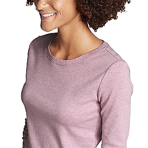 Eddie Bauer Women's Favorite Long-Sleeve Crewneck T-Shirt, HTR Mandarin Regular