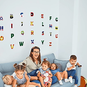 Alphabets Stickers ABC Letters Wall Stickers Kids Wall Decal Peel and Stick for Baby Boys Girls Bedroom Nursery Playroom Daycare Kids Room Wall Decor
