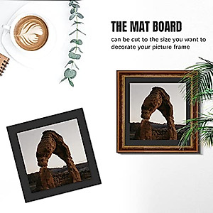 AUEAR, Black 12x12 Uncut Mat Matte Boards for Picture Framing, Print, Artwork - Backing Boards 1/16" Thick, 15 Pack