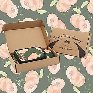 KawaGebo Kamp Neoprene Insulated Gallon Jug Holder with Large Storage Pockets, Portable and Cooling One Gallon / 128OZ Water Bottle Cover Carrier/Pouch Sleeve for Indoor Fitness and Outdoor Sports