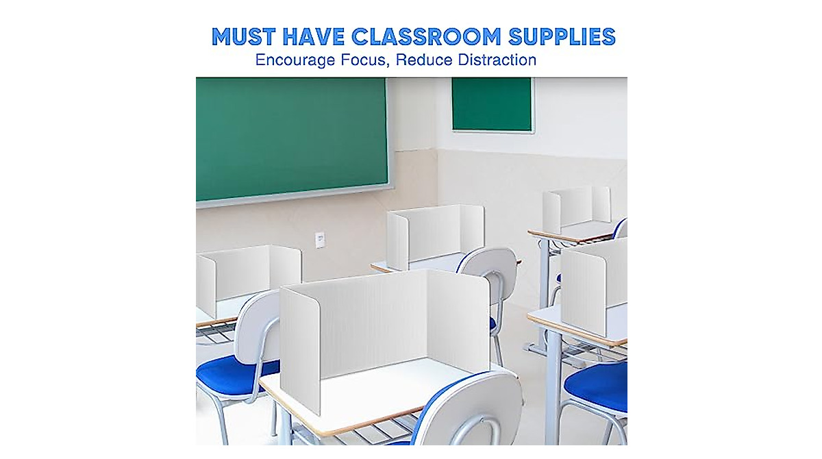 12 Pack Classroom Privacy Shields - Enhance Focus