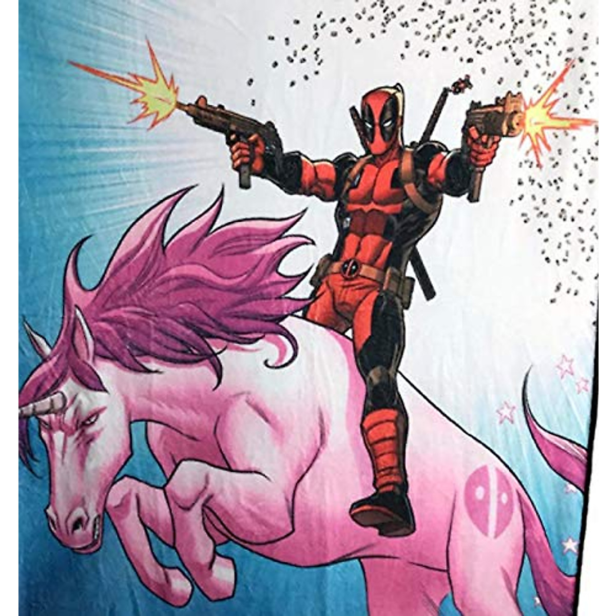 Marvel Deadpool Unicorn Fleece Throw Blanket for Adults & Kids - Softest and Comfy Blanket - Measures 60 x 45 Inches to Suit All Ages | Bazillion Dreams