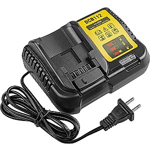 DCB112 Replacement Battery Charger for 20V Charger DCB101 DCB105 DCB115 DCB107,Compatible with 12V&20V/60V MAX Lithium-Ion Batteries DCB206 DCB204 DCB230 DCB240 DCB120 DCB126 DCB612 DCB609 DCB606