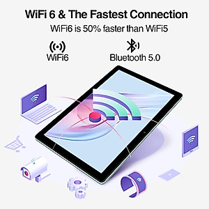 DOOGEE U10 Android Tablet, 9GB RAM + 128GB ROM(TF 1TB) Android 13 Tablet Quad-Core 2.0 GHz, 10.1" Display | 5060mAh | TÜV Low Bluelight, Widevine L1 | 8MP+5MP | Bluetooth 5.0 | WiFi-6 | OTG-Purple