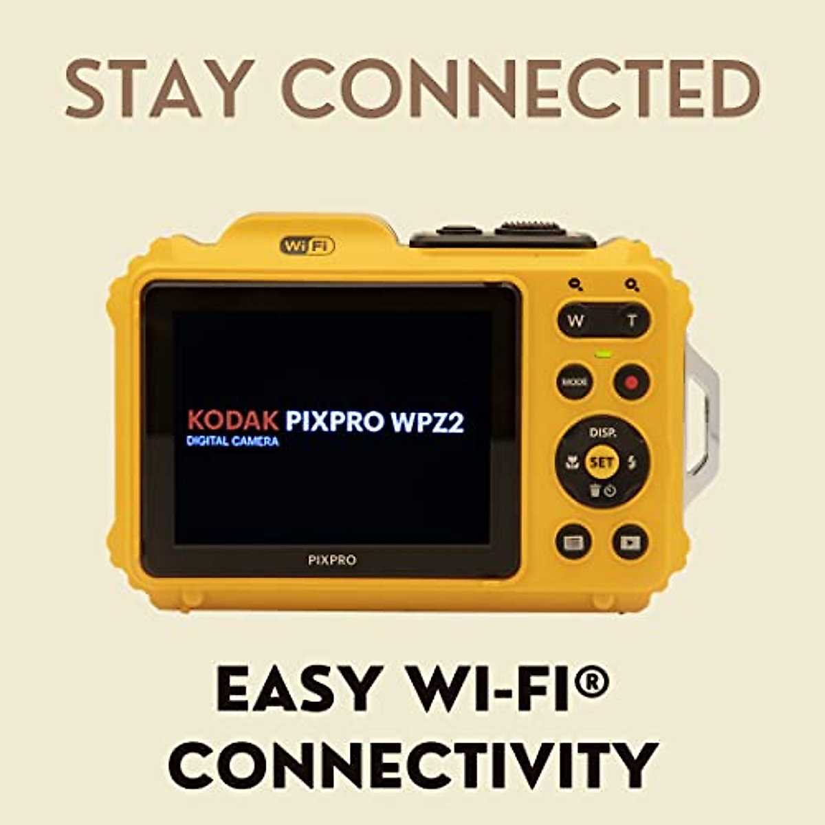Kodak PIXPRO WPZ2 Rugged Waterproof 16MP Digital Camera with 4X Optical Zoom with Koah Nostrand Gadget Bag with Accessory Kit, 32GB UHS-I microSDHC, and Floating Strap Bundle (4 Items)