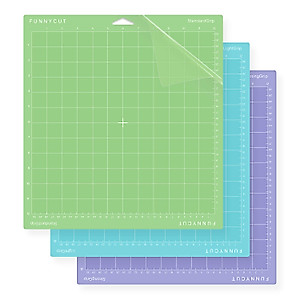 Funnycut Cutting Mat 12x12 for Cricut Maker 3/Maker/Explore 3/Air 2/Air/One(Lightgrip, Standardgrip, Stronggrip, 3 Pieces) Cricket Mats Replacement Accessories for Cricut