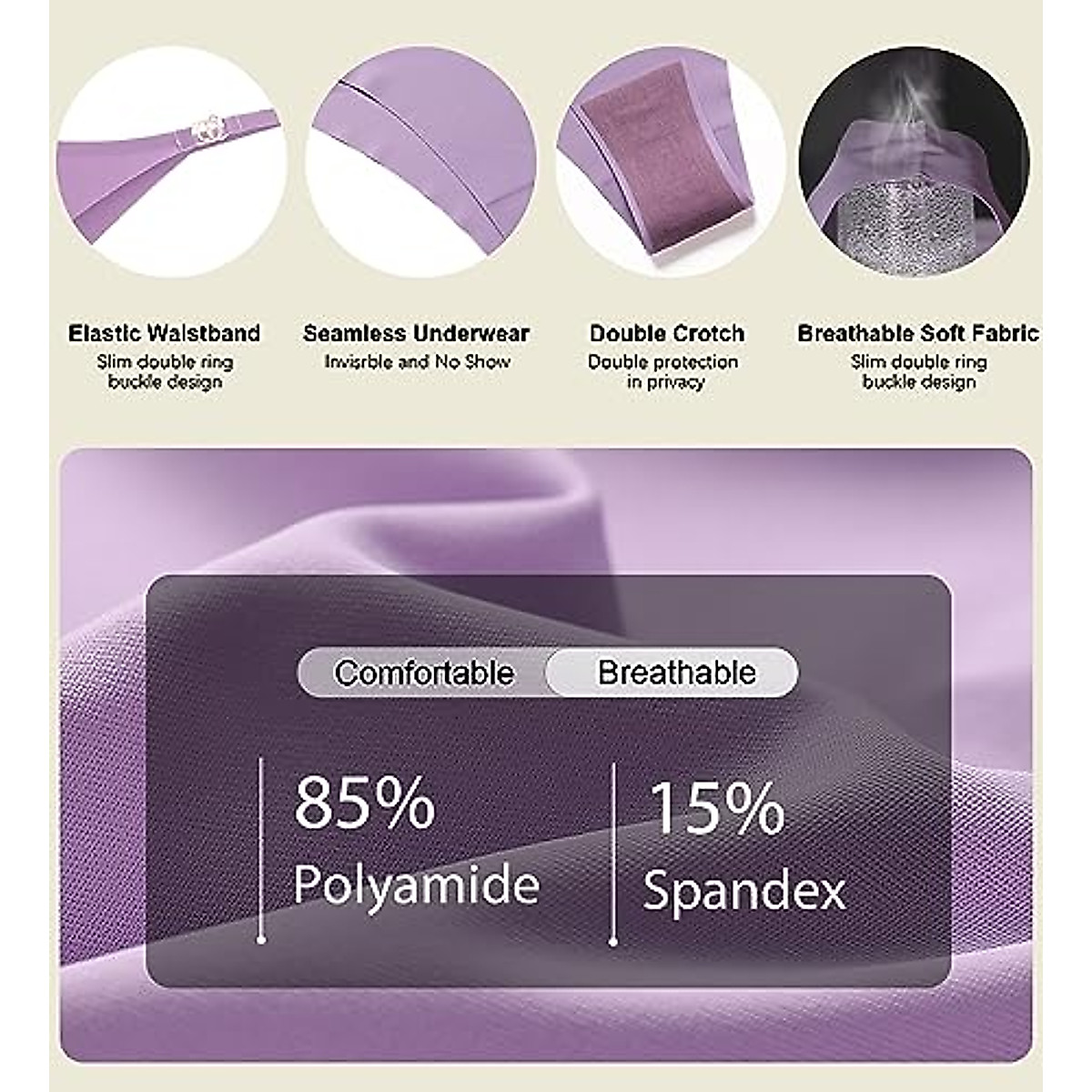 chahoo G-string Thongs for Women Sexy 5 Pack Seamless Women Underwear Breathable Low Rise T-back Tangas Ladies No Show Panties Hipster S-XL