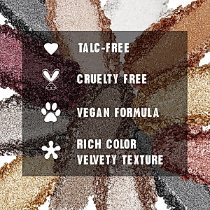 10 Color All Glitter Eyeshadow Palette, DE'LANCI Shimmer Sparkle Metallic Eye Makeup, Neutral Nude Smokey Highly Pigmented Ultra-Blendable Powder Eyeshadow, Talc Free, Hypoallergenic, Vegan