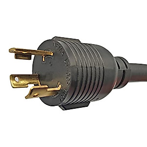 Fullsky FC-L53L43 NEMA L5-30P to L14-30R 3 Prong to 4 Prong generator adapter cord, Male L5-30P to Female L14-30 Receptacle 30A 125V
