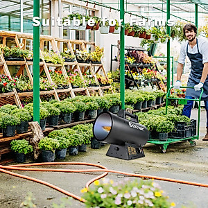 COSTWAY 60,000 BTU Forced Air Propane Heater, Space Heater with Overheat & Cut-off Protection, Portable Gas Heater Propane Heater for Garage, Warehouse, Workshop, Farm, Black