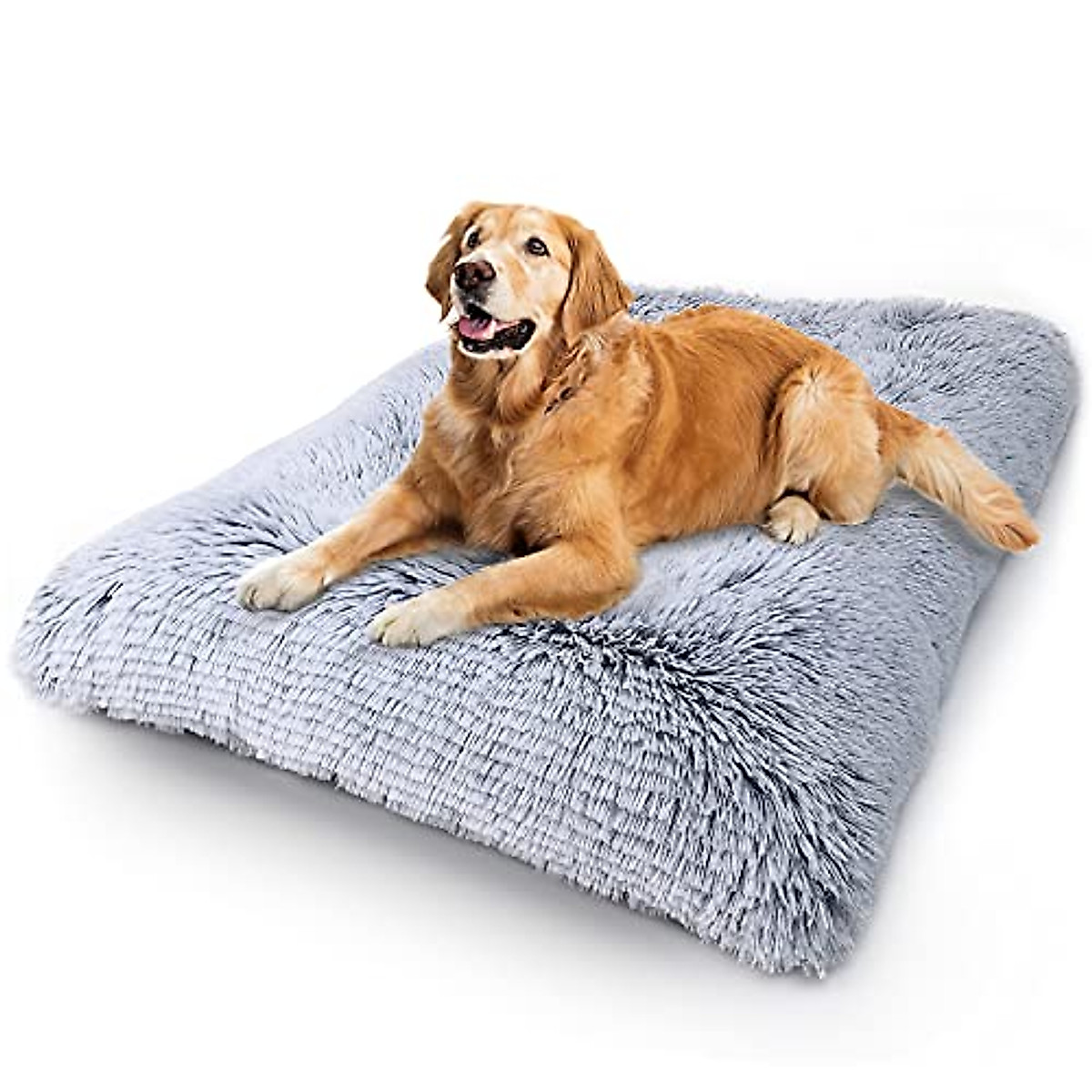 Vonabem Dog Bed Crate Pad, Deluxe Plush Anti-Slip Pet Beds, Washable Dog Crate Mat for Large Medium Small Dogs Breeds, Fulffy Kennel Pad 36 inch