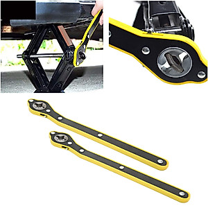 Auto Labor-Saving Jack Ratchet Wrench, Universal 360 Degree Swivel Tire, Pair 13.4in Car Jack Ratchet Wrench Labor Saving Tire Wheel Lug Wrench Repair Tool for Cars SUVs Trucks