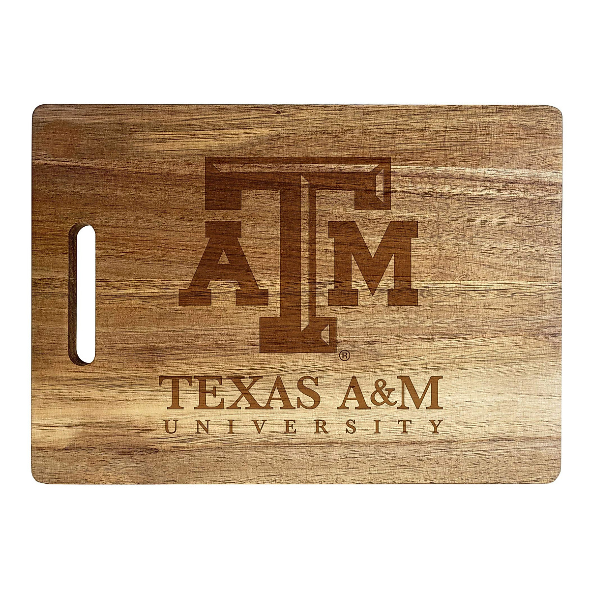Texas A&M Aggies Engraved Wooden Cutting Board 10" x 14" Acacia Wood - Large Engraving Officially Licensed Collegiate Product