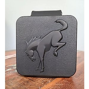 21 Thru 22 Ford Bronco and Bronco Sport OEM Genuine 2" Tow Hitch Rubber Plug Cover with Bucking Bronco