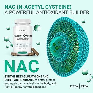Vegan Liver Detox & Cleanse - NAC Supplement N-Acetyl Cysteine 600mg with Quercetin, Milk Thistle, Molybdenum & Selenium, N-Acetyl-Cysteine Capsules for Immune Support, Respiratory & Brain Health