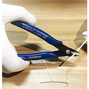 YEGEOOE Flush Wire Cutters, 10PACK Flush Cut Pliers, Side Cutters, Diagonal Side Cutting pliers, Wire Snips, Nippers, Small Wire Cutters for jewelry making crafts