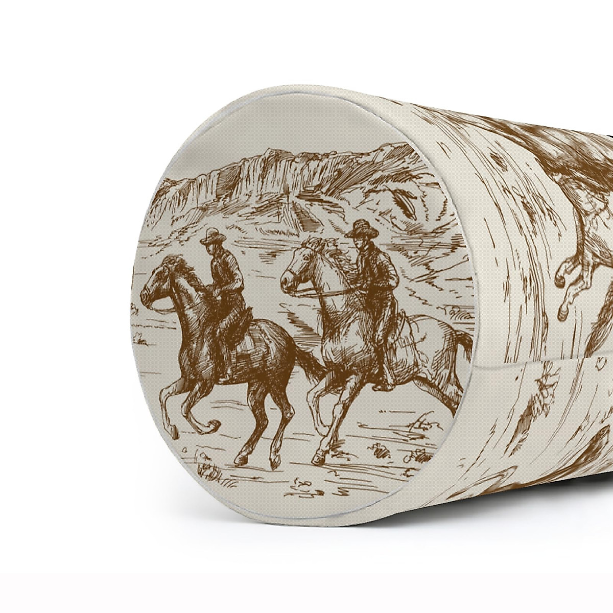 Western Laundry Hamper Basket, Wild West Desert with Cowboys Collapsible Portable Laundry Bag, Storage Bins Baskets, Baby Laundry Basket,Toys Storage Basket, Gifts Basket, Bedroom Home Decor