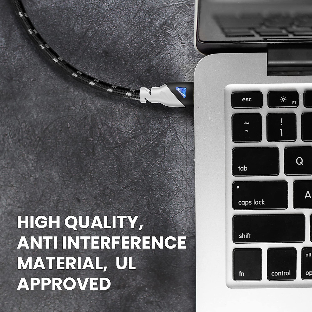 Aurum Ultra 4K HDMI Cable 25 ft Braided High-Speed HDMI Cord Supports TV, Gaming, Ethernet, HDR, ARC, UHD, 3D, HDTV, 10.2 Gbps Compatible with PC, Laptop PS3, PS4, Xbox, Roku, Blue-ray, 2 Pack