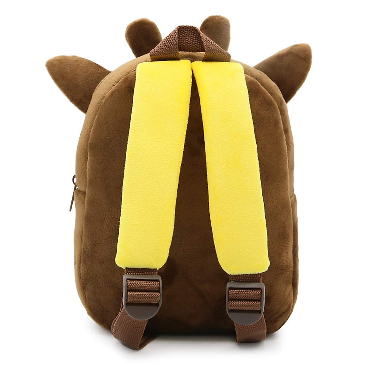 Ladyzone Toddler Backpack Zoo Animals Backpacks Cute Plush Bag Cartoon 10" Preschool Book Bag For 2+ Years Girls Boys (Giraffe)