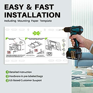 USX MOUNT Full Motion TV Wall Mount for Most 37-75 inch TV, Swivel and Tilt TV Mount with Dual Articulating Arms, Wall Mount TV Bracket Up to 132lbs, VESA 600x400mm, 16" Wood Studs, XML019