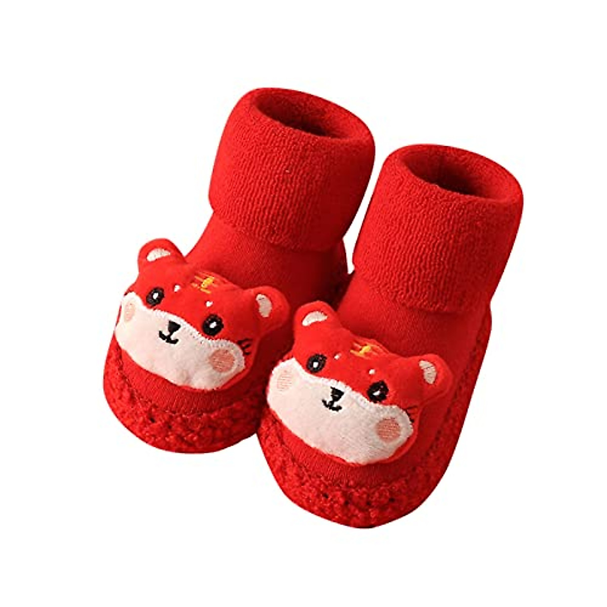 Baby Checkered Shoes Children Toddler Shoes Boys And Girls Flat Bottom Non Slip Lightweight Warm Baby Fleece Booties (RD1, 6 Toddler)