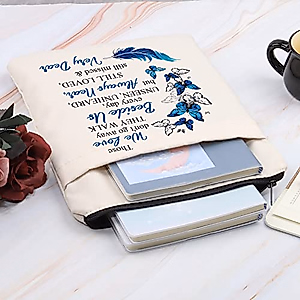Zuo Bao Memorial Book Pouch In Memory Of Dad Mom Sympathy Gift Those We Love Don't Go Away Loss Book Sleeve For Her(Those we love don't go away)