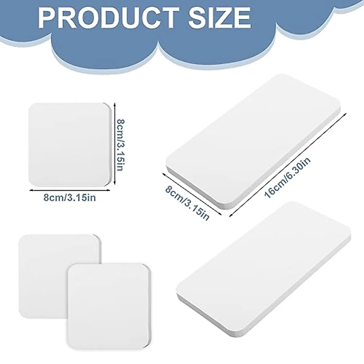 5PCS Water Absorbent Diatomite Coasters, Diatomaceous Earth Coaster Instant Dry Sink Organizer Water Absorbing Stone Tray for Sink, for Bathroom Kitchen Sink Countertop(White)