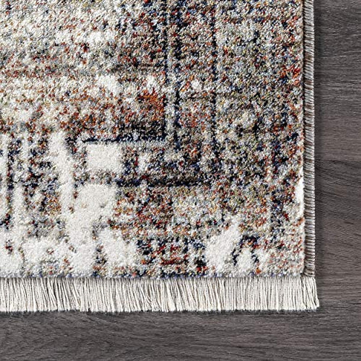 nuLOOM Distressed Medallion Fringe Area Rug, 5 ft 3 in x 7 ft 7 in, Multi
