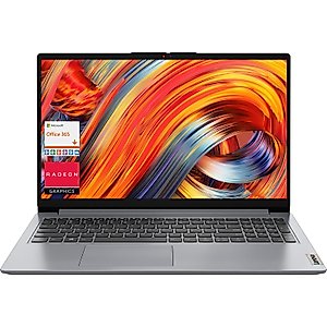 Lenovo 15.6" IdeaPad 1 Laptop, 1TB SSD Storage, 20GB Memory, AMD Athlon Silver Processor, 15.6" HD Display, Wi-Fi 6 & Bluetooth 5.1, SD Card Reader, HDMI, Windows 11 Home, 1 Year Microsoft 365