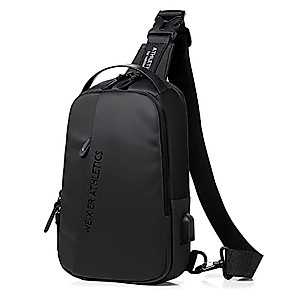 Konelia Crossbody Sling Bag Men Backpack Shoulder Bag Waterproof Chest Bag Backpack for Hiking Walking Biking Travel Cycling