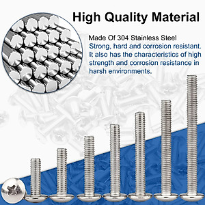 MroMax 30Pcs M4 x 12mm Truss Head Phillips Machine Screws for Cabinet Drawer Knob Pull Handle, 304 Stainless Steel 18-8, Fully Thread, Metric Silver Gray Cross Head Screws Bolts