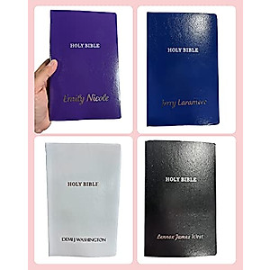 Personalized Bible with Custom Name or Text, KJV, King James Version, Gift Edition Faux Leather, Burgundy