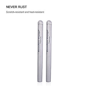 Boundless Voyage Titanium Telescopic Chopsticks Foldable Tableware Portable Cutlery for Outdoor Camping Travel Picnic A-Ti1004T