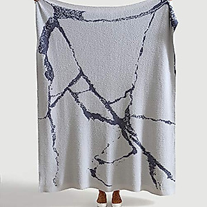 Snuggle Sac Textured Throw Super Soft Lightweight & Warm Knitted Blanket 50"x60" for Bed Sofa Couch Travel