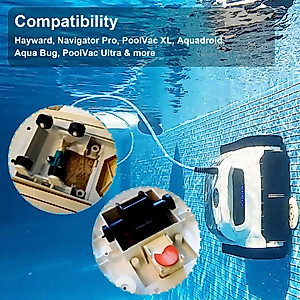 AXV621DAT Universal Pool Vac A-Frame/Turbine Kit, Compatible with Hayward Aquabug Navigator Pro Wanda The Whale Diver Dave Poolvac XL Pool Vac Classic Kit, Replaces# AXV036BP, AXV601CAT, AXV601DAT