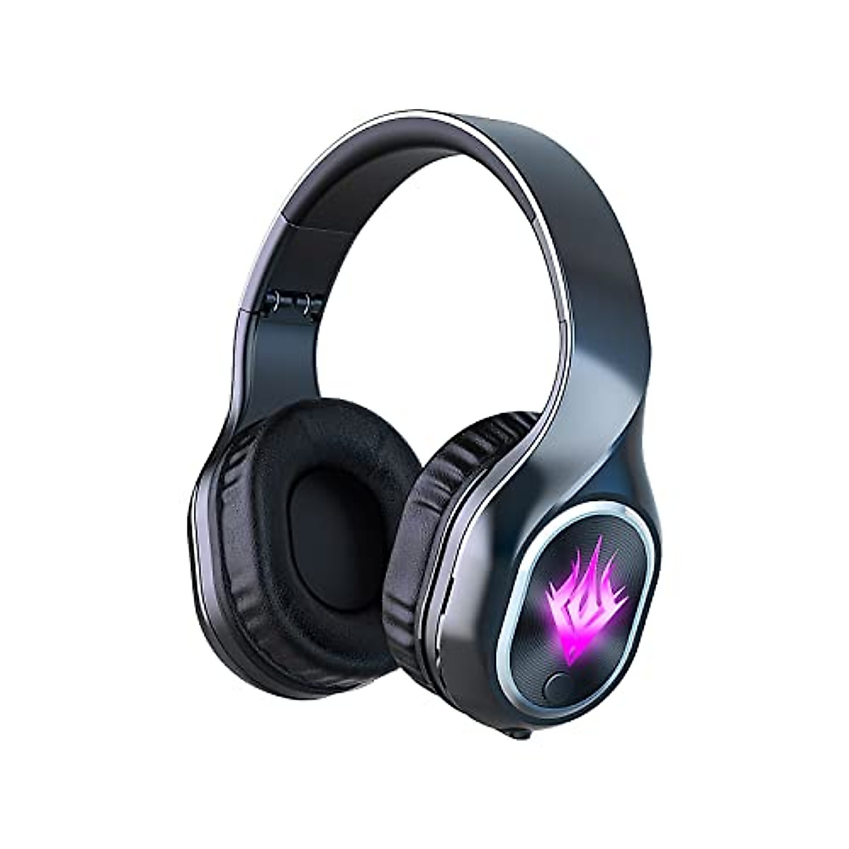 T2 Gaming Headset Bluetooth Headphone Sporting Game Luminous Dual Mode Bluetooth Headphones 5.2 Can Support Tf- Card Mode Earmuffs Light Weight