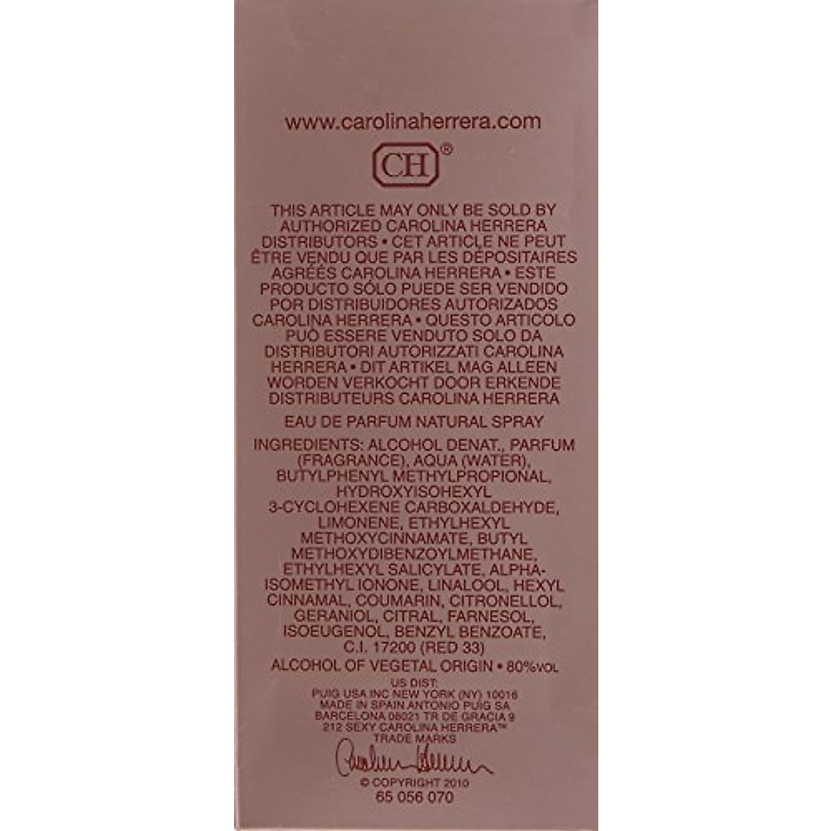 Carolina Herrera 212 Sexy Eau de Parfum Spray for women, 1.0 Ounce